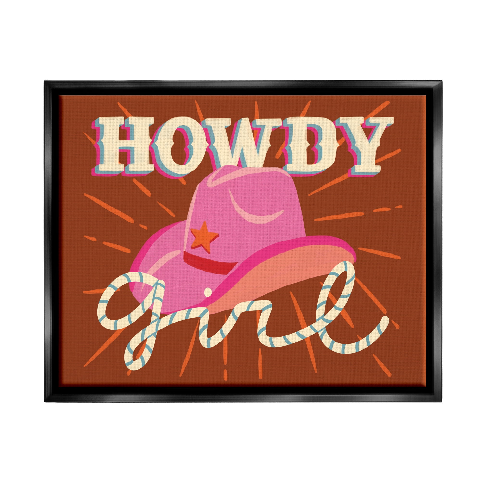 Stupell Industries Girl Cowboy Hat Western Style Wall Art - Walmart.com