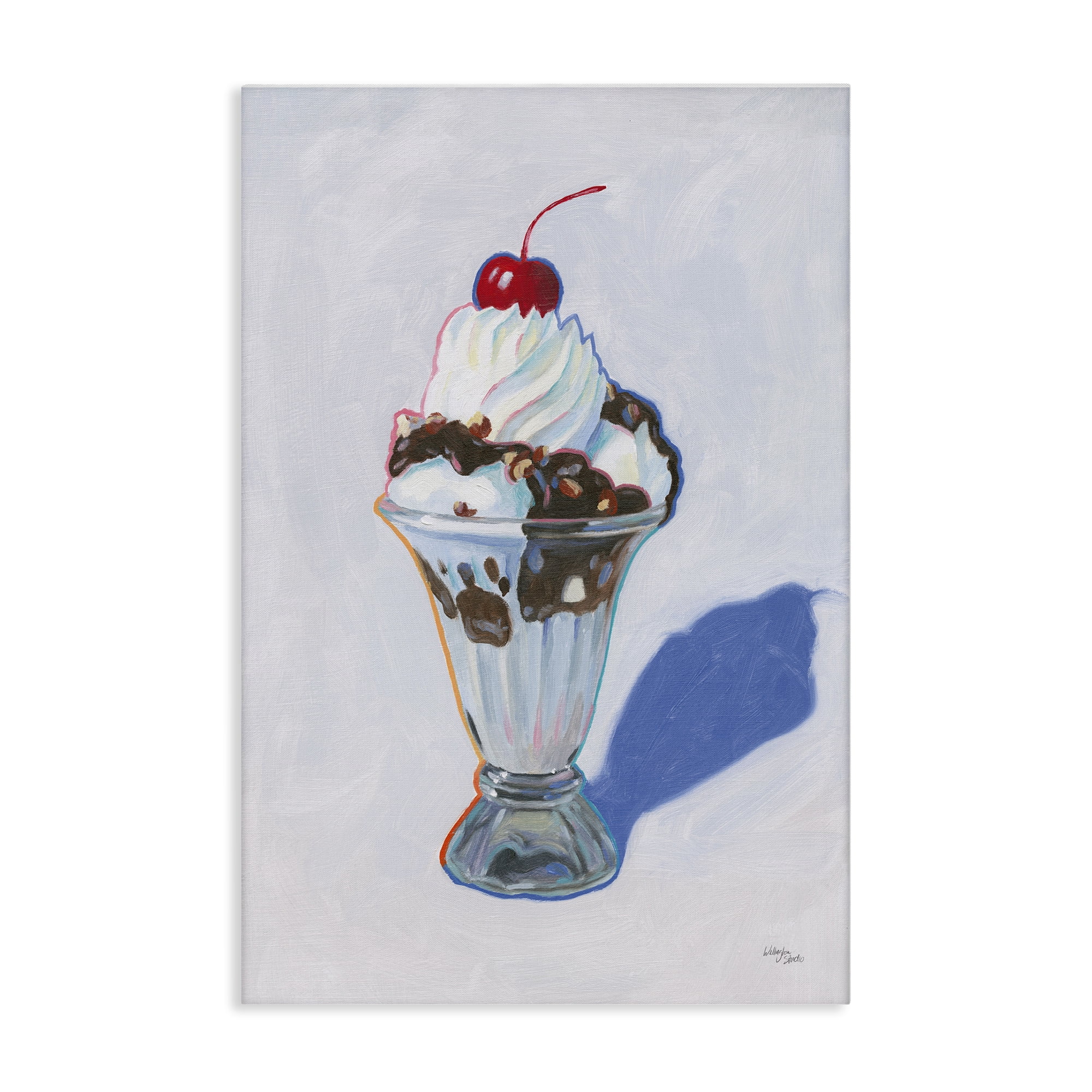 Stupell Industries Ice Cream Sundae Food & Beverage Painting Wrapped ...
