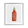 Stupell Industries Iconic Hot Sauce Bottle Gray Framed Print Under ...