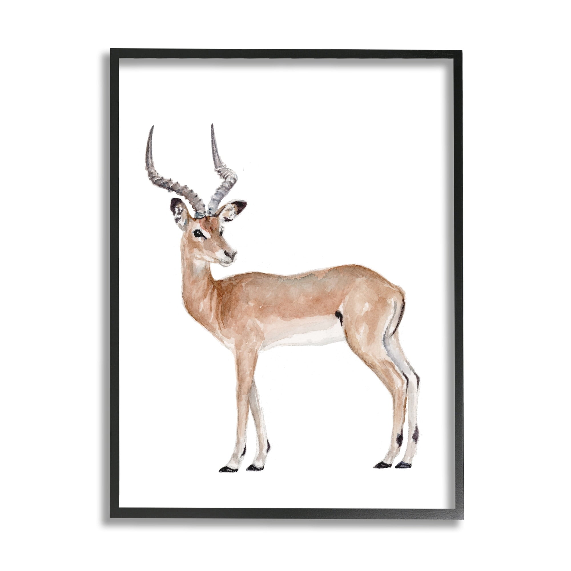 Stupell Industries Impala Antelope Watercolor Portrait Children's Wild ...