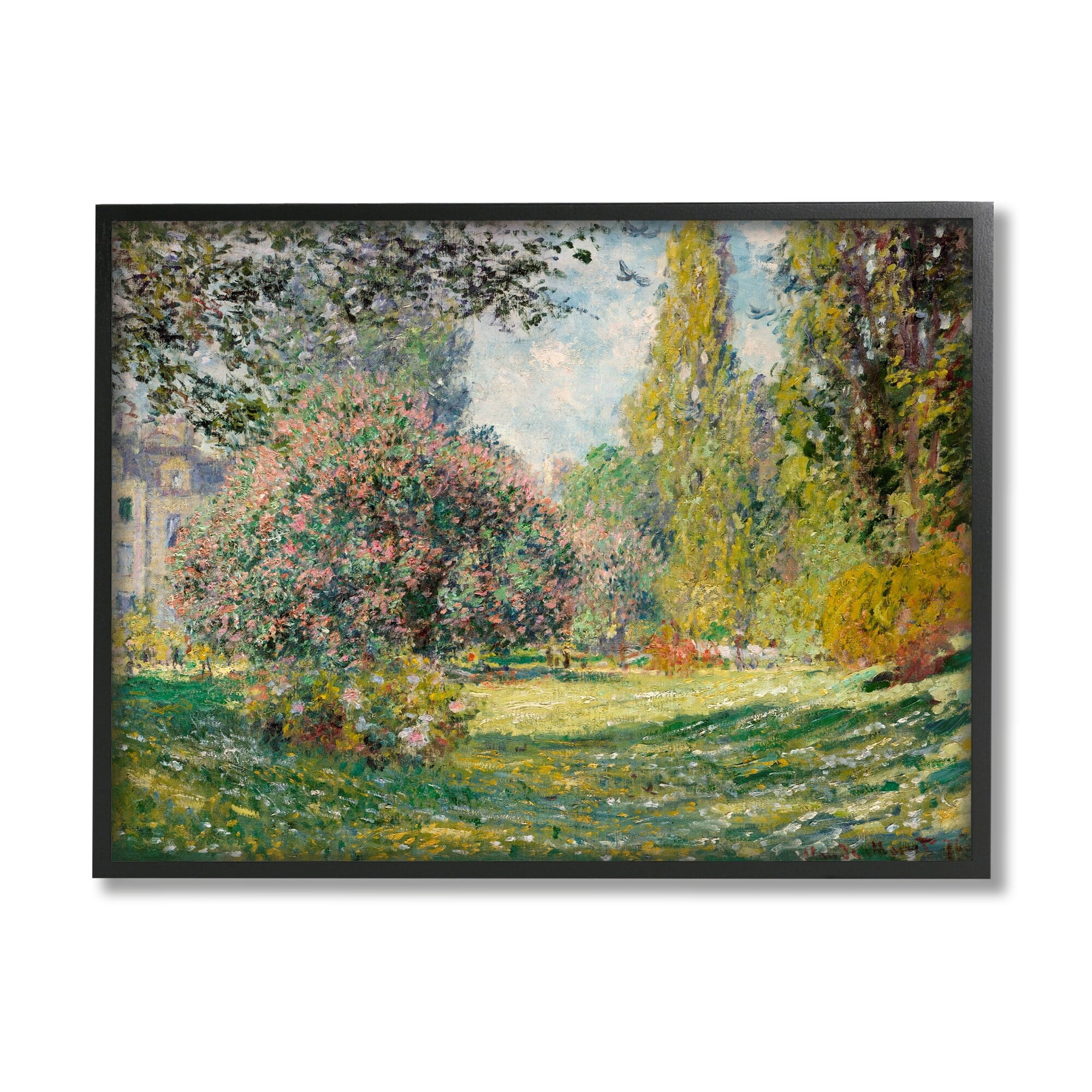 Free Shipping! Stupell Industries Black Framed Impressionist Flower Field Garden Wall Art Home ...