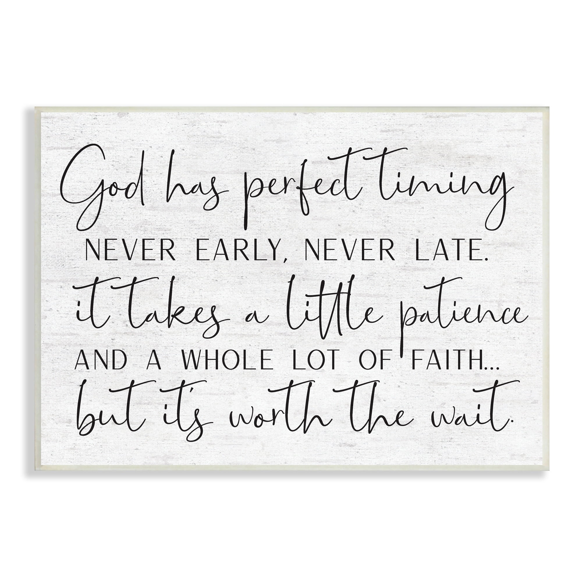 Stupell Industries Inspirational Patience Quote Religious Script Birch ...