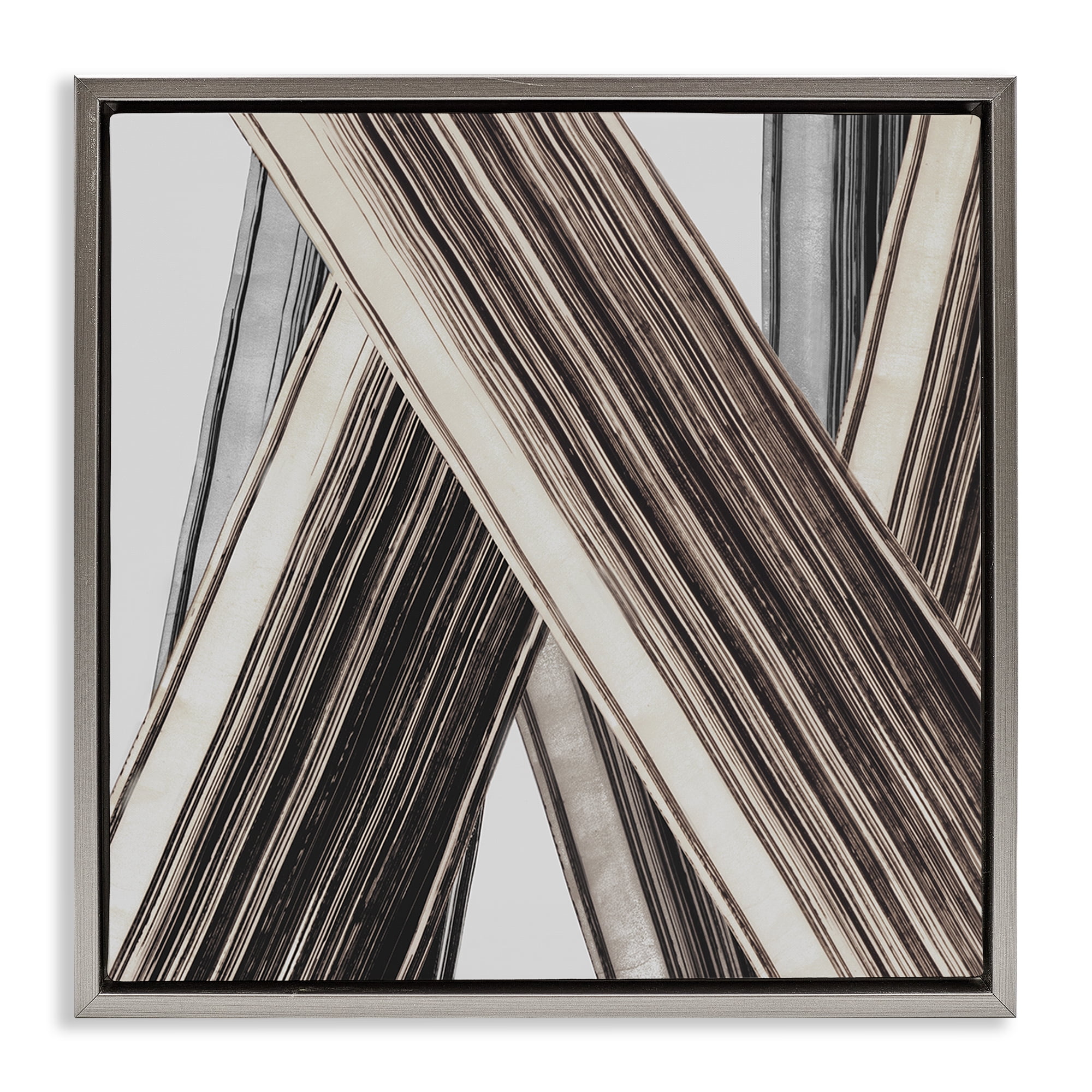 Stupell Industries Intersecting Lines Abstract Abstract Painting Gray ...