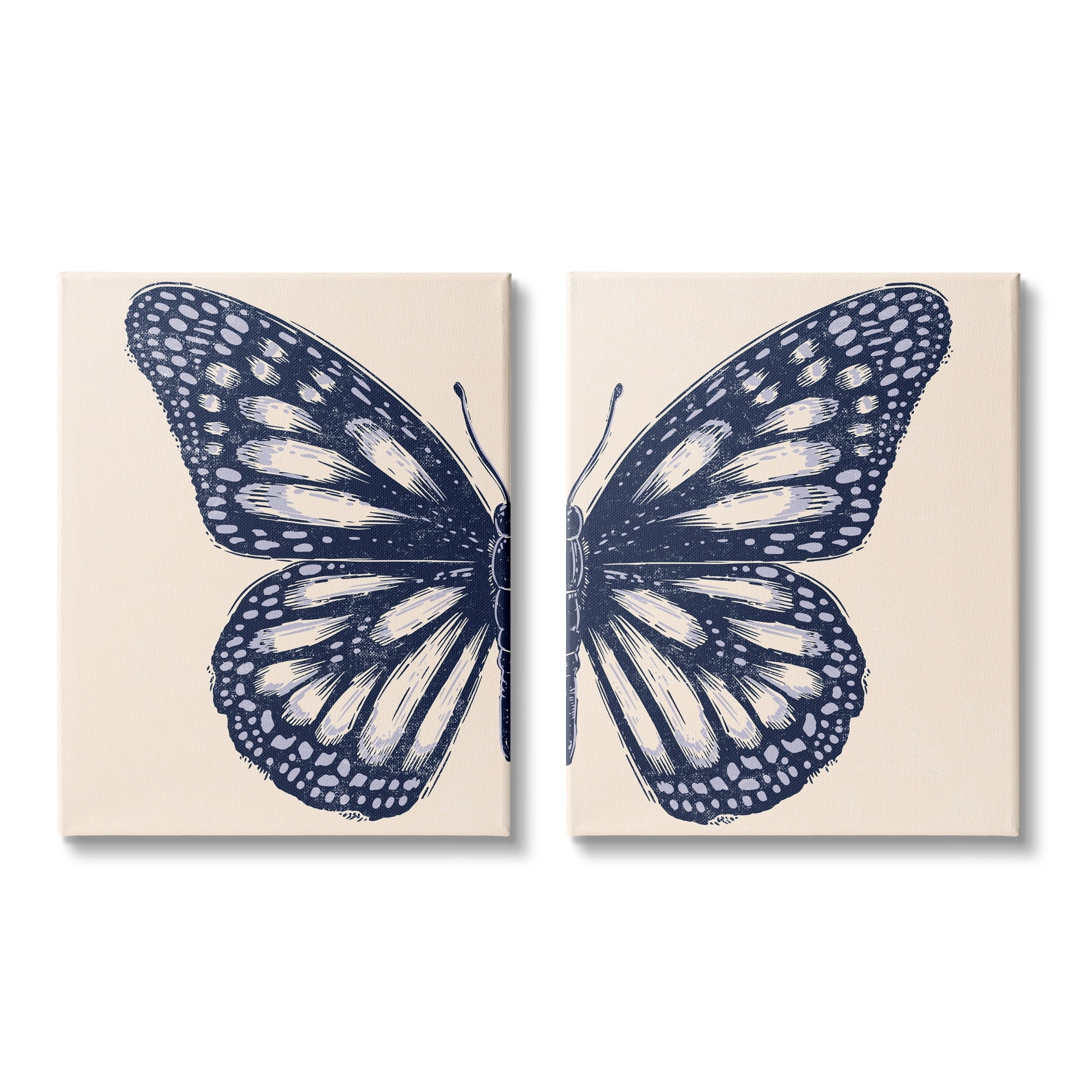 Stupell Industries Intricate Butterfly Wings Detail Bold Insect Drawing ...