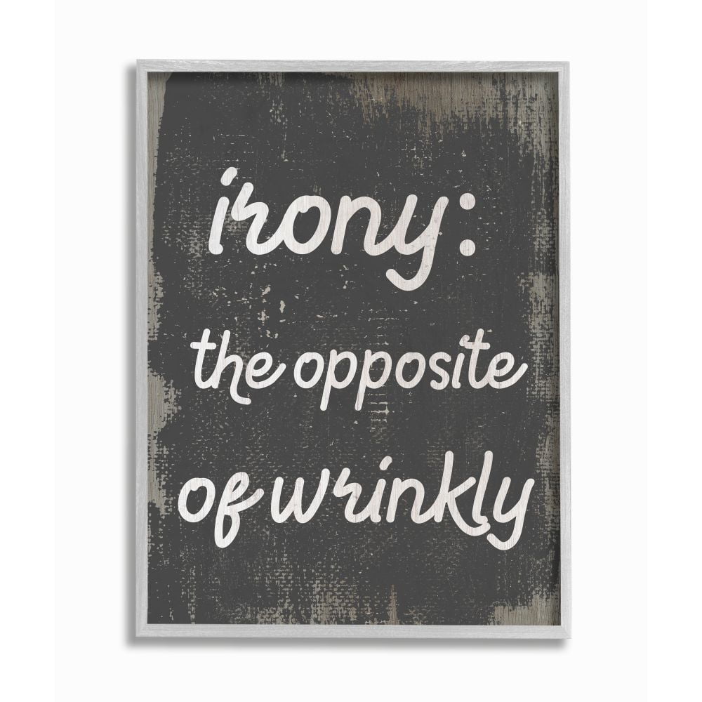 Stupell Industries Irony Definition Wrinkly Laundry Family Home Humor ...