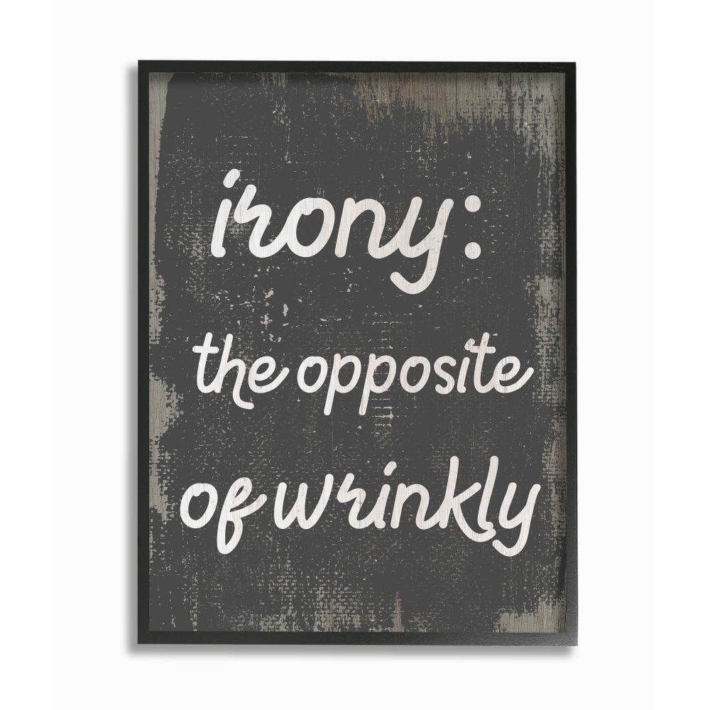 Stupell Industries Irony Definition Wrinkly Laundry Family Home Humor ...