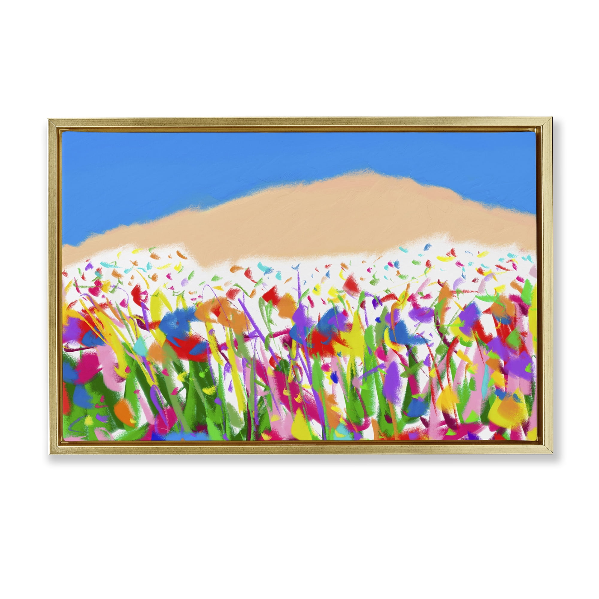 Stupell Industries Joyful Landscape Abstraction Landscape Painting Gold ...