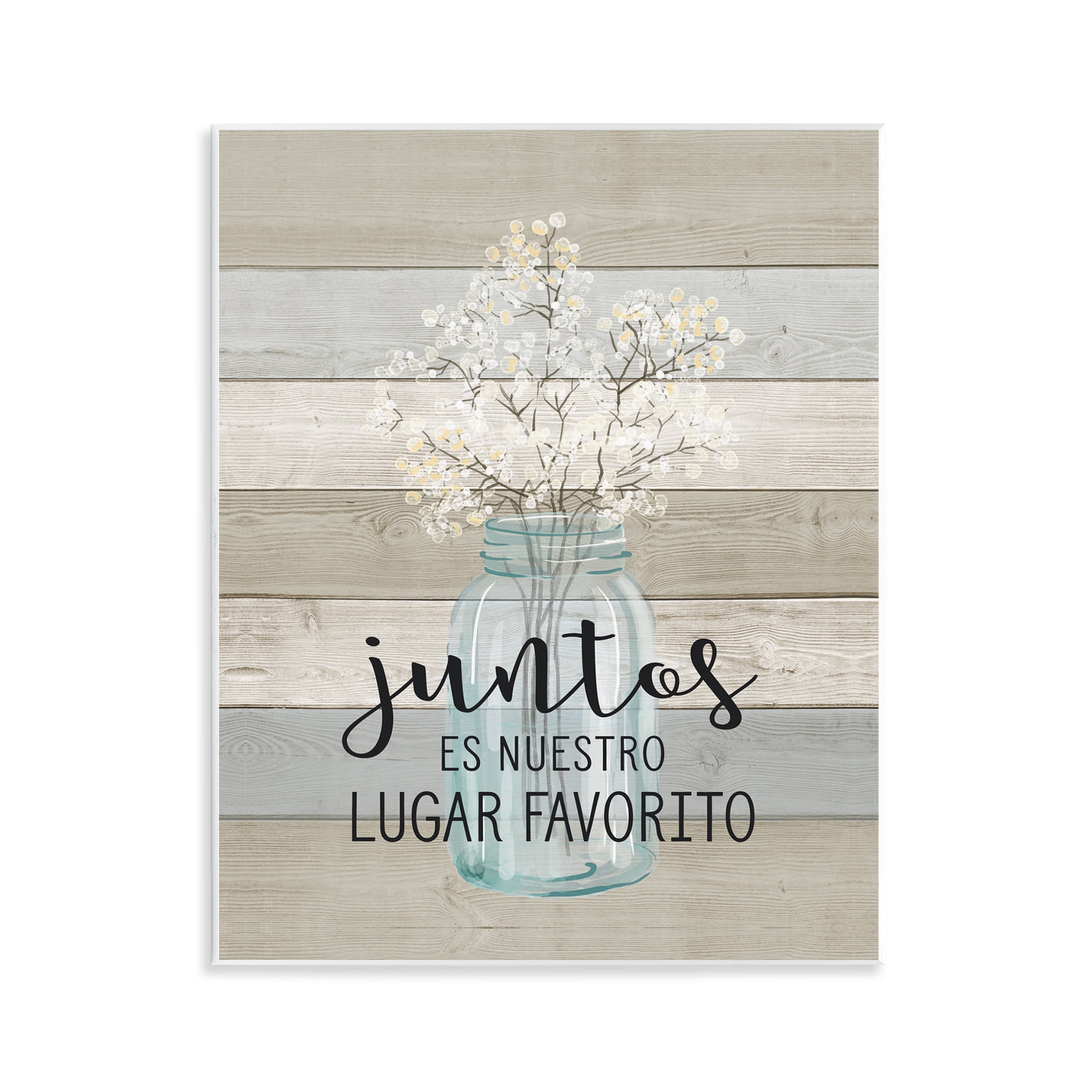 Stupell Industries Juntos, Nuestro Lugar Favorito Inspirational Quotes ...