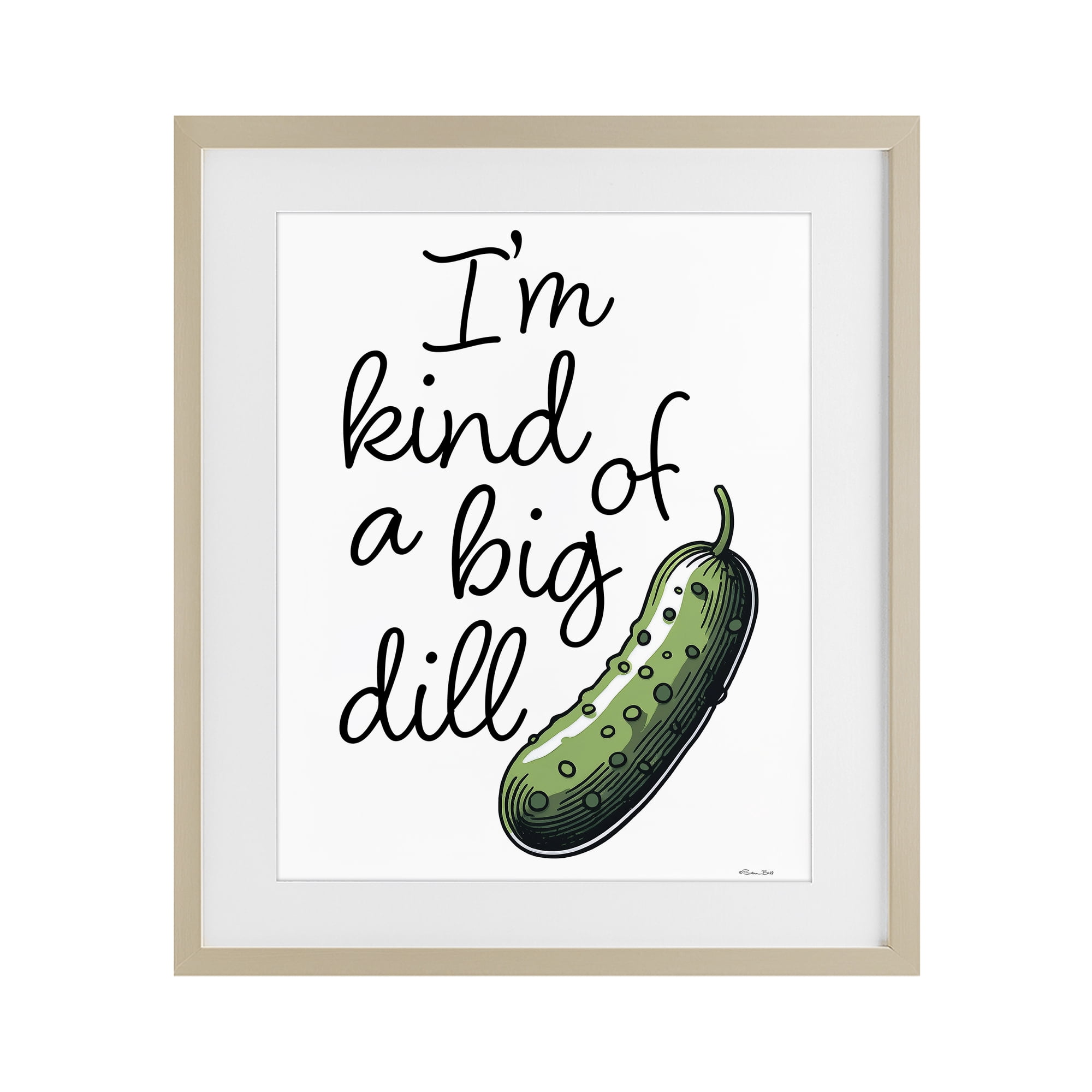 Stupell Industries Kind Of A Big Dill Pickle Birch Framed Print Under ...