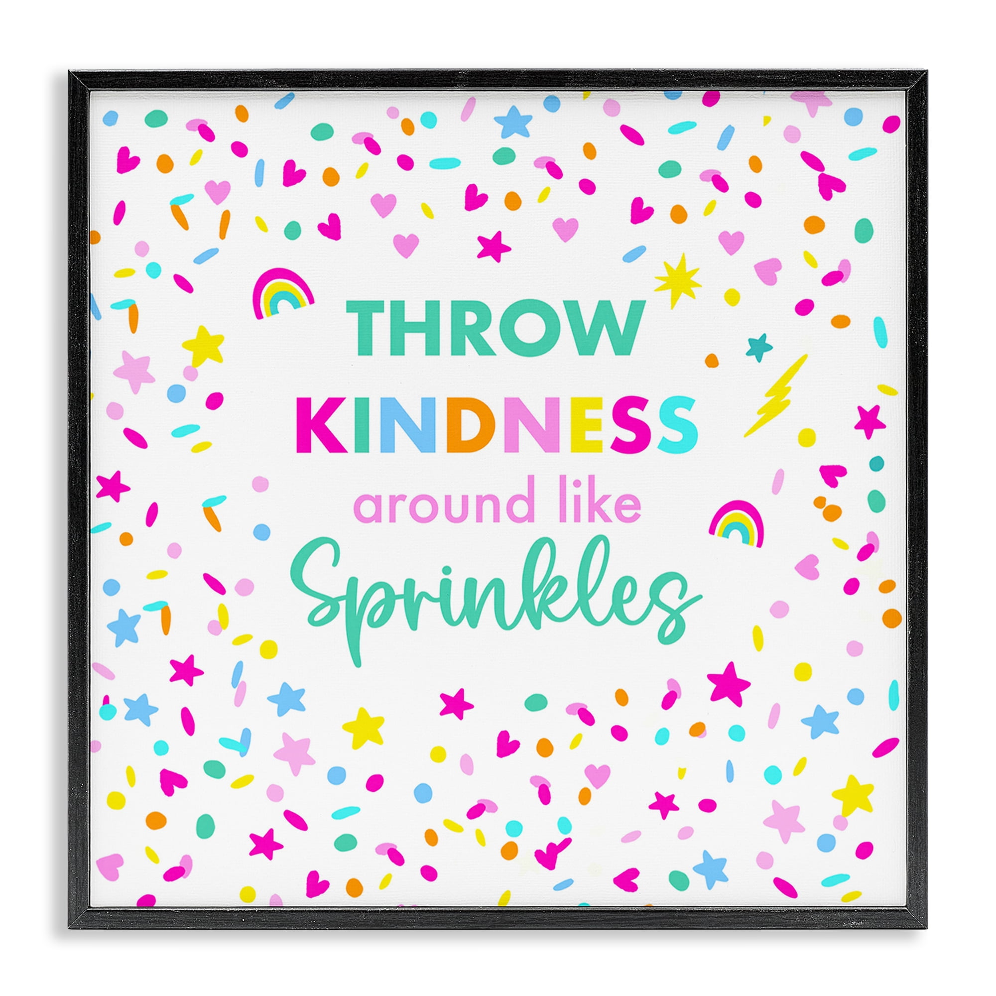 Stupell Industries Kindness Like Sprinkles Textured Framed Wall Art 12 ...