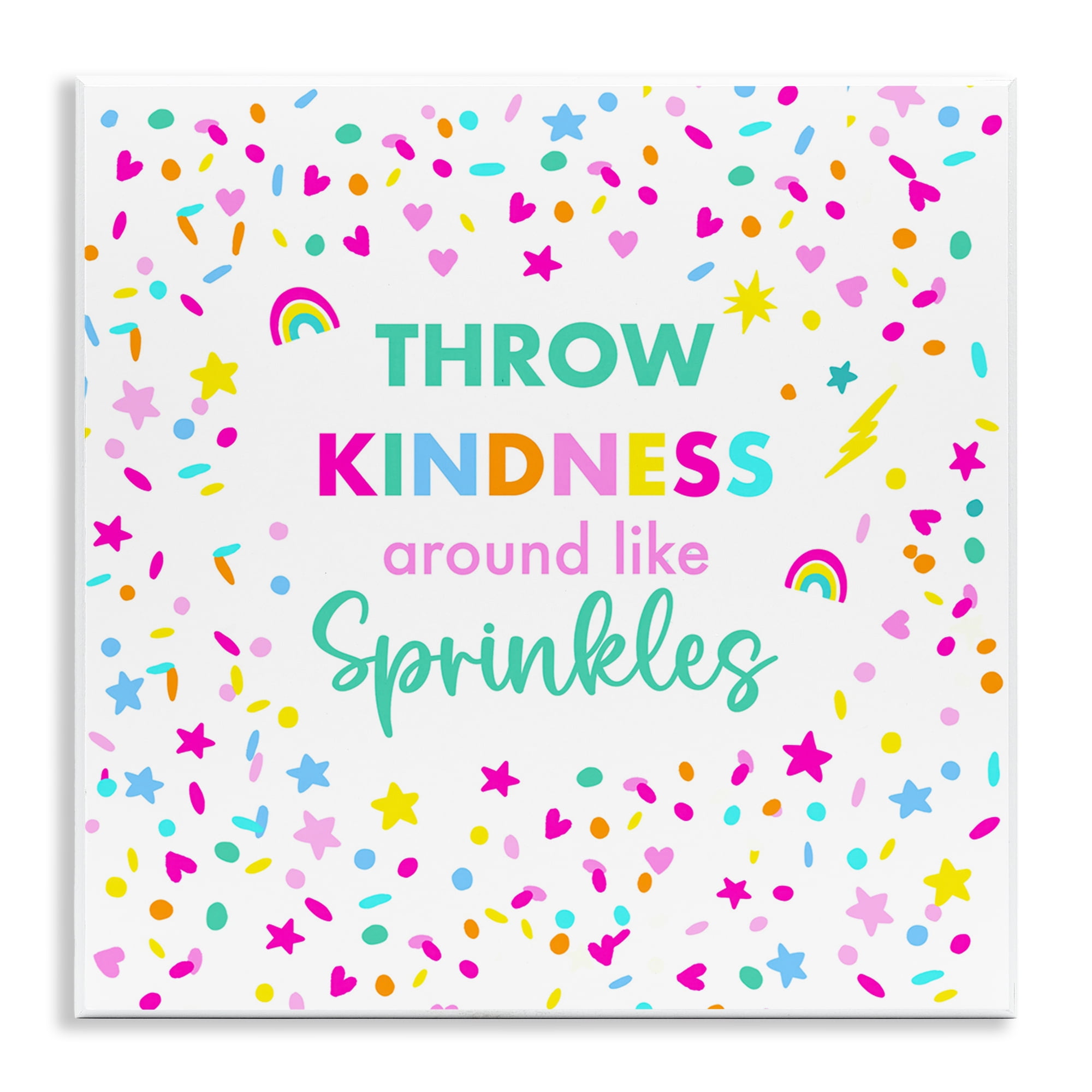 Stupell Industries Kindness Like Sprinkles Text & Numbers Painting ...