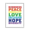 Stupell Industries Kindness Peace Equality Phrases Rainbow Inclusive ...