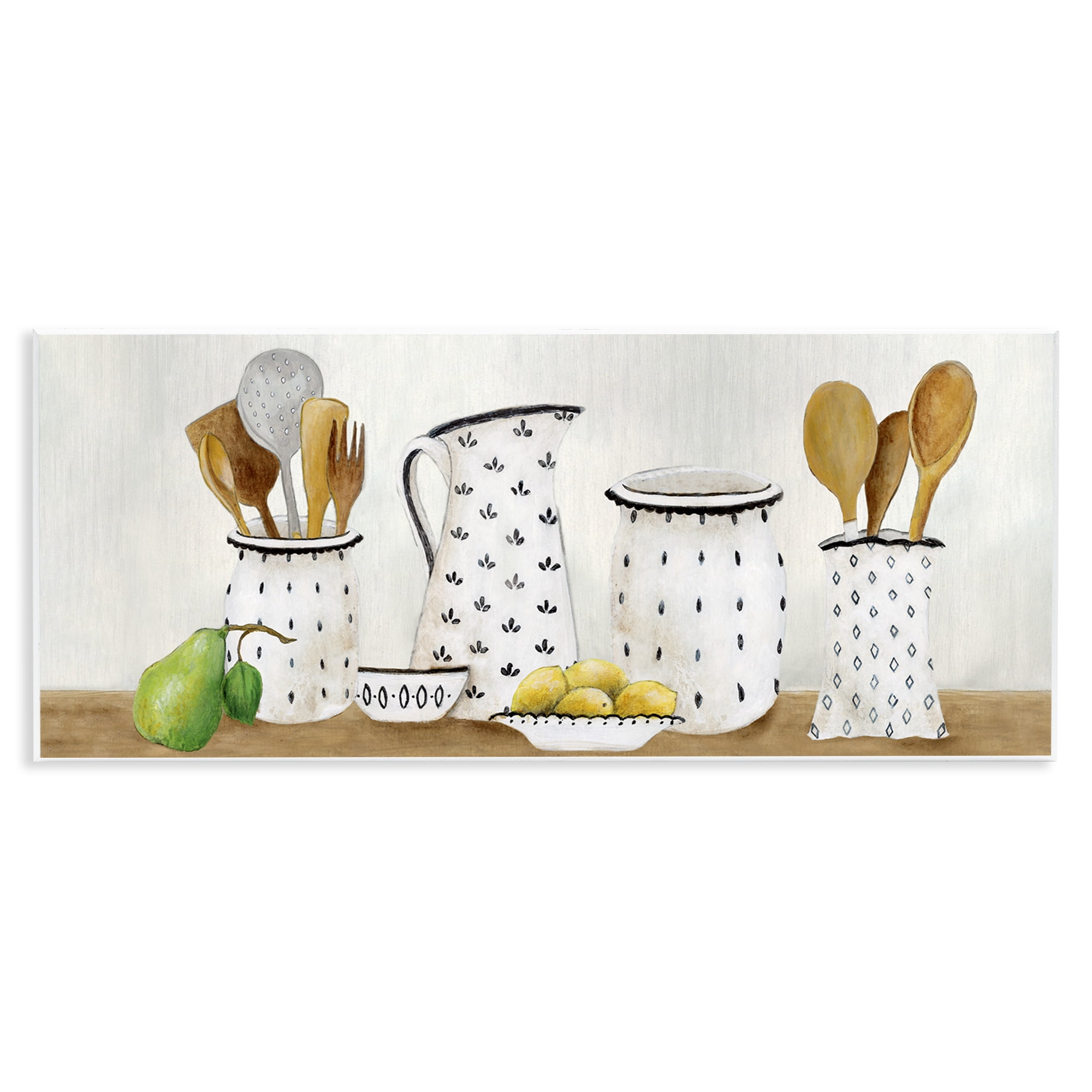 Stupell Industries Kitchen Jugs & Utensils Wall Plaque Art, design by ...