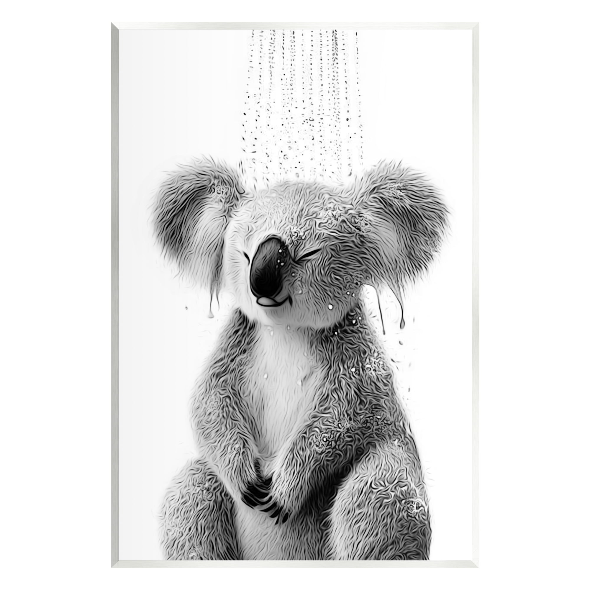 Stupell Industries Koala Bathroom Splash Art Print - 13 x 19 - Walmart.com