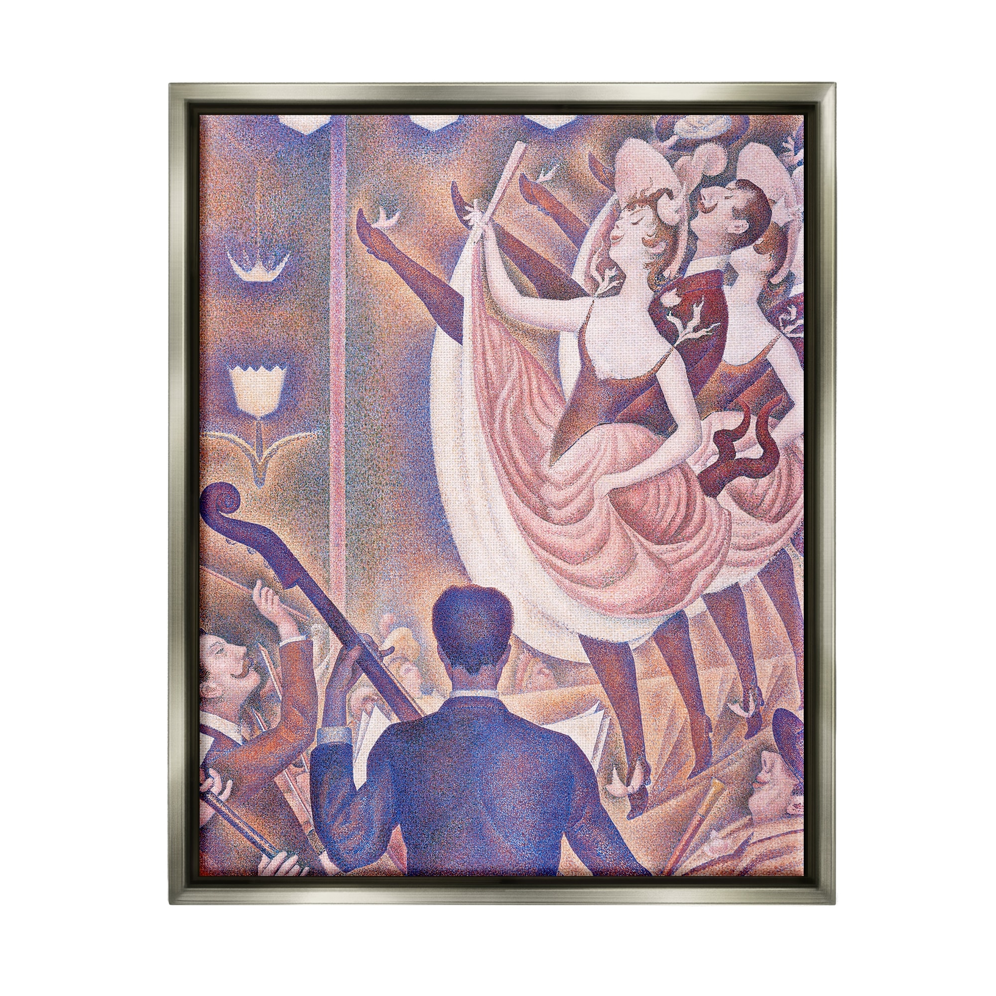 Stupell Industries La Chahut Classic Georges Seurat Painting Dance Portrait Painting Luster Gray ...