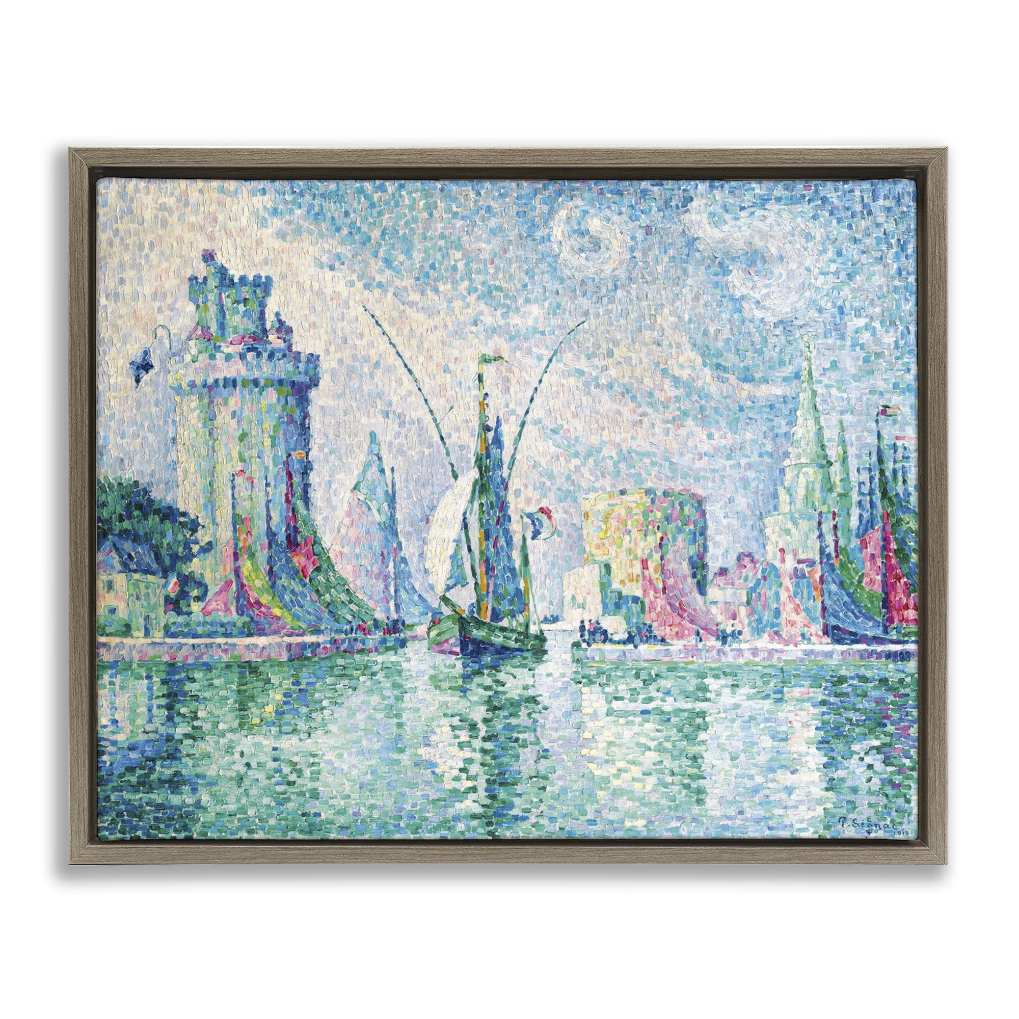 Stupell Industries La Rochelle Classical Signac Transportation Painting ...