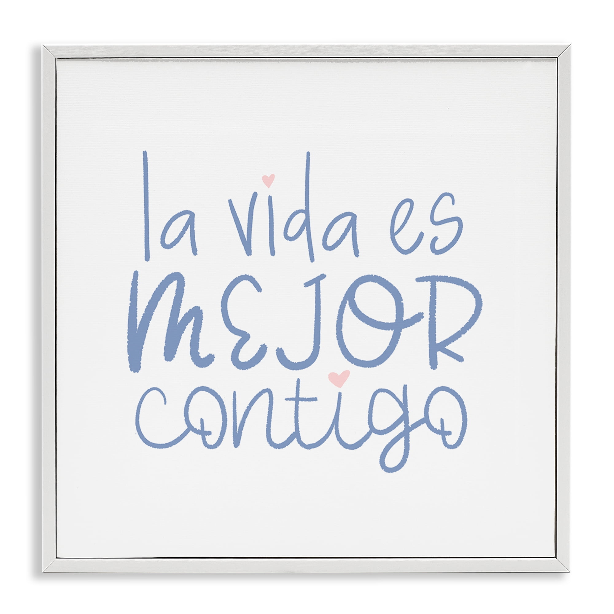 Stupell Industries La Vida Es Mejor Contigo Inspirational Quotes ...
