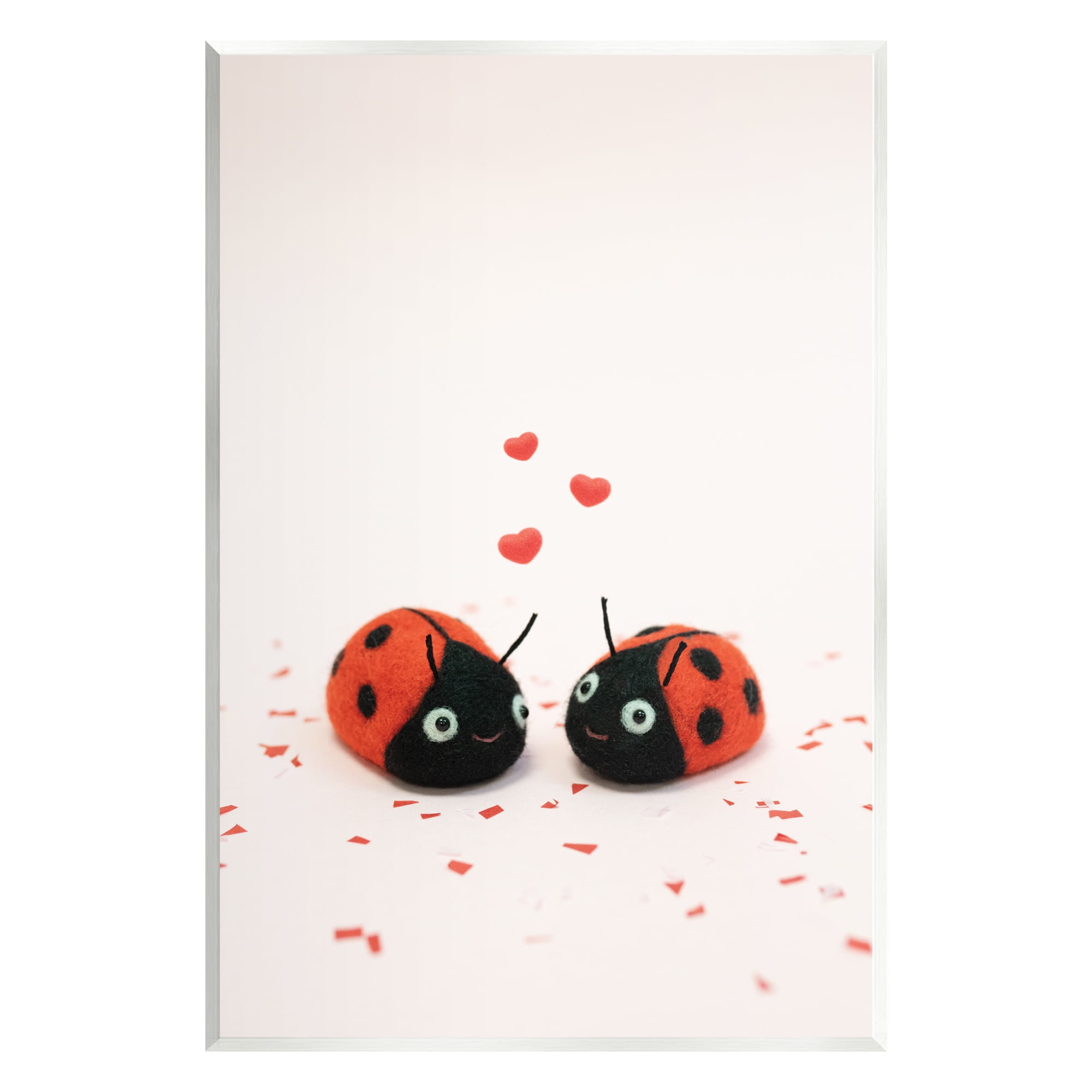 Stupell Industries Ladybugs Hearts Wall Art - 13x19 Inches - Walmart.com