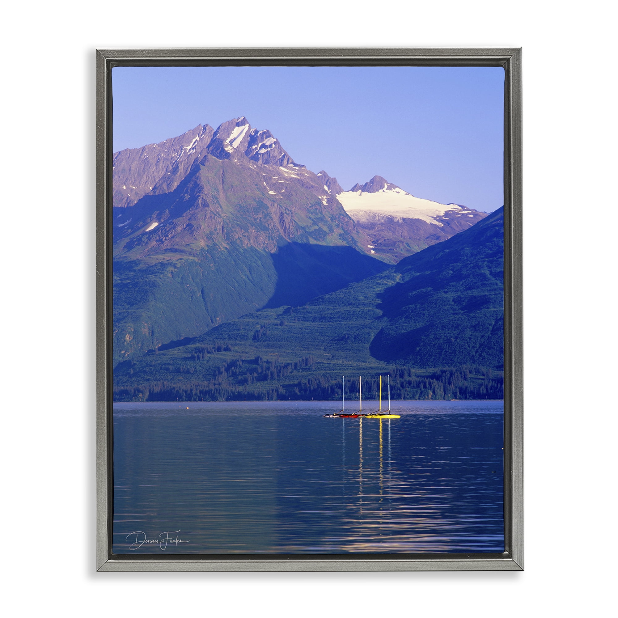 Stupell Industries Lake View Photography Landscape Photography Gray ...