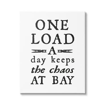 Stupell Industries Fluff and Fold Laundry Room Vintage Country Sign Canvas Wall Art Design by ...