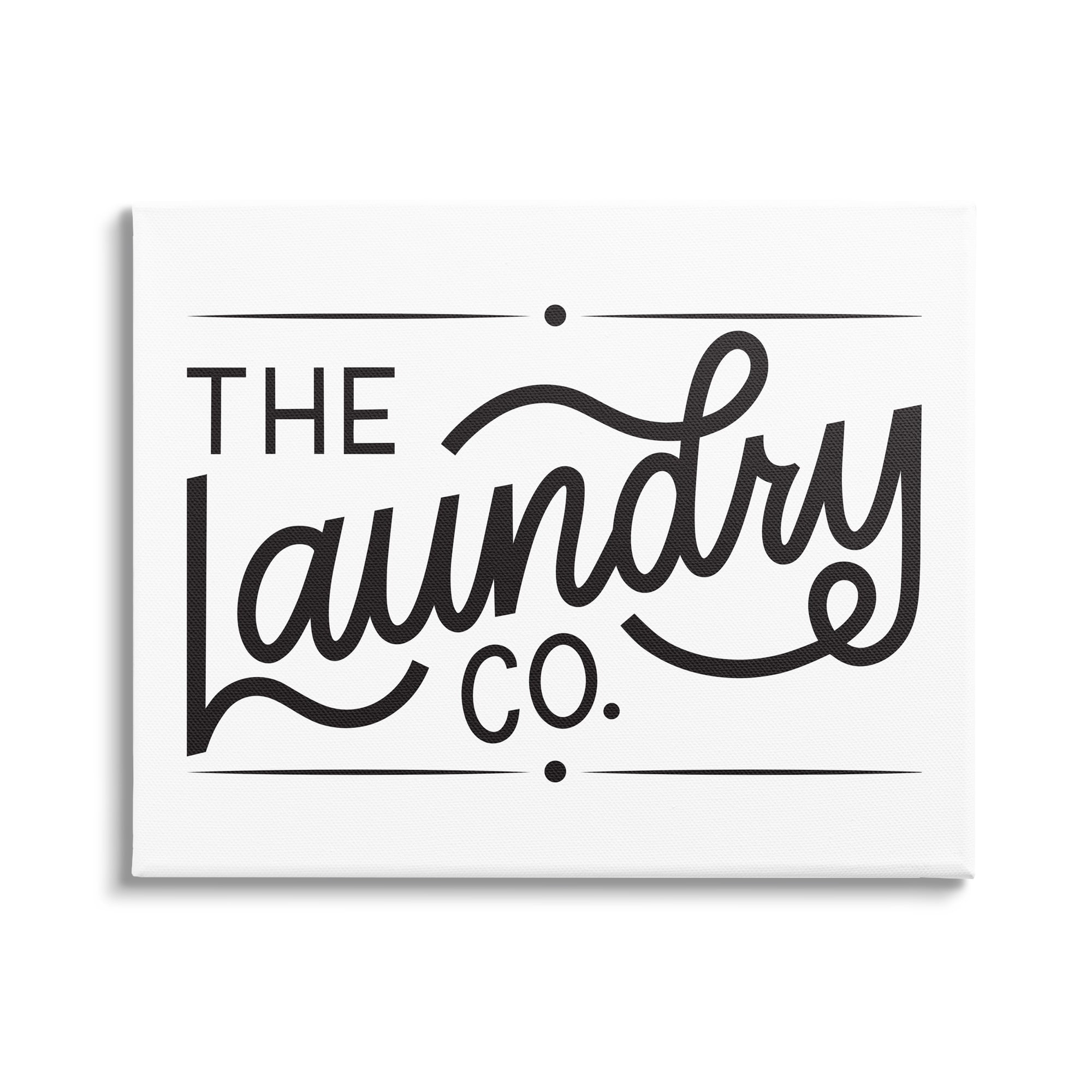 Stupell Industries Laundry Co. Bold Cursive Typography Sign,20 x 16 ...
