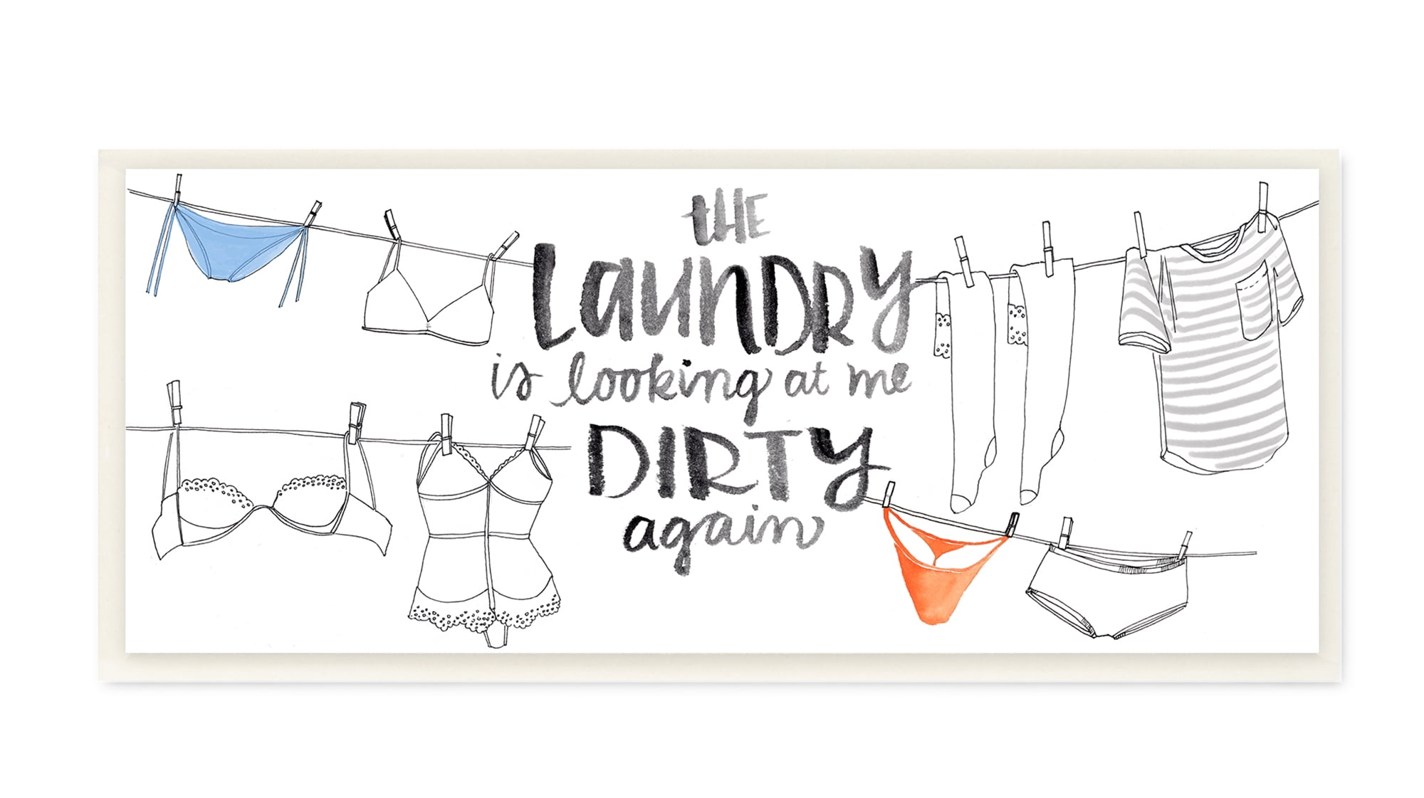 Stupell Industries Laundry Looking at Me Dirty Phrase Vintage ...