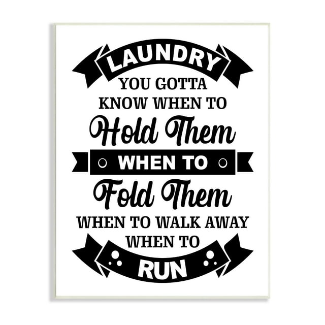 Stupell Industries Laundry Room Vintage Style Text Phrase Banners Graphic Art Unframed Art Print ...
