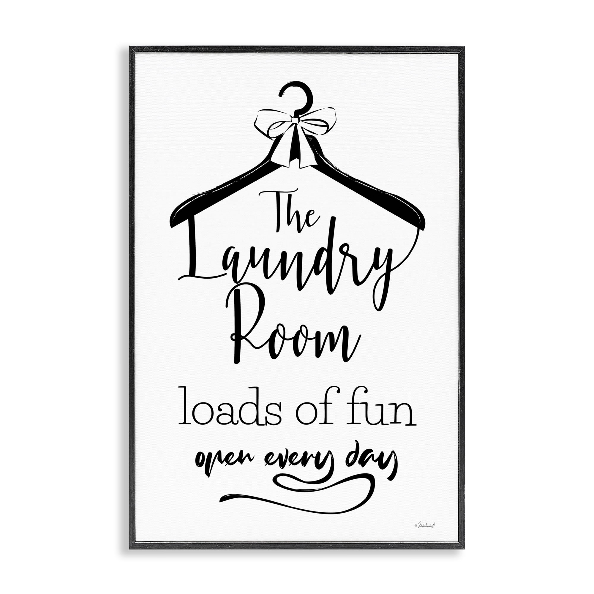 Stupell Industries Laundry Room with Hanger Bath & Laundry Painting ...