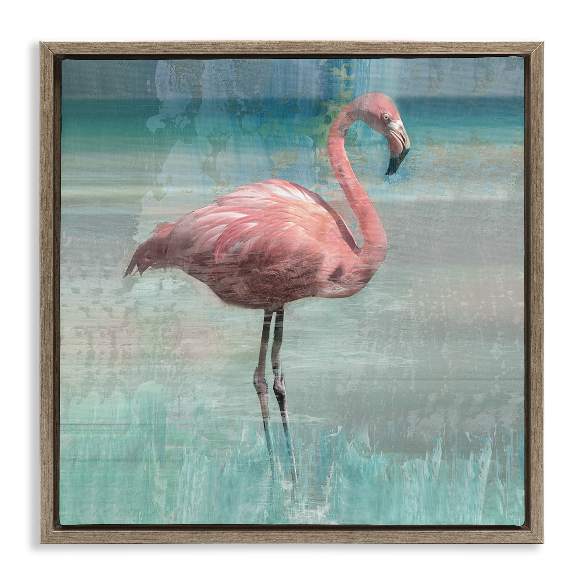 Stupell Industries Layered Flamingo Bird Portrait Animals & Insects ...