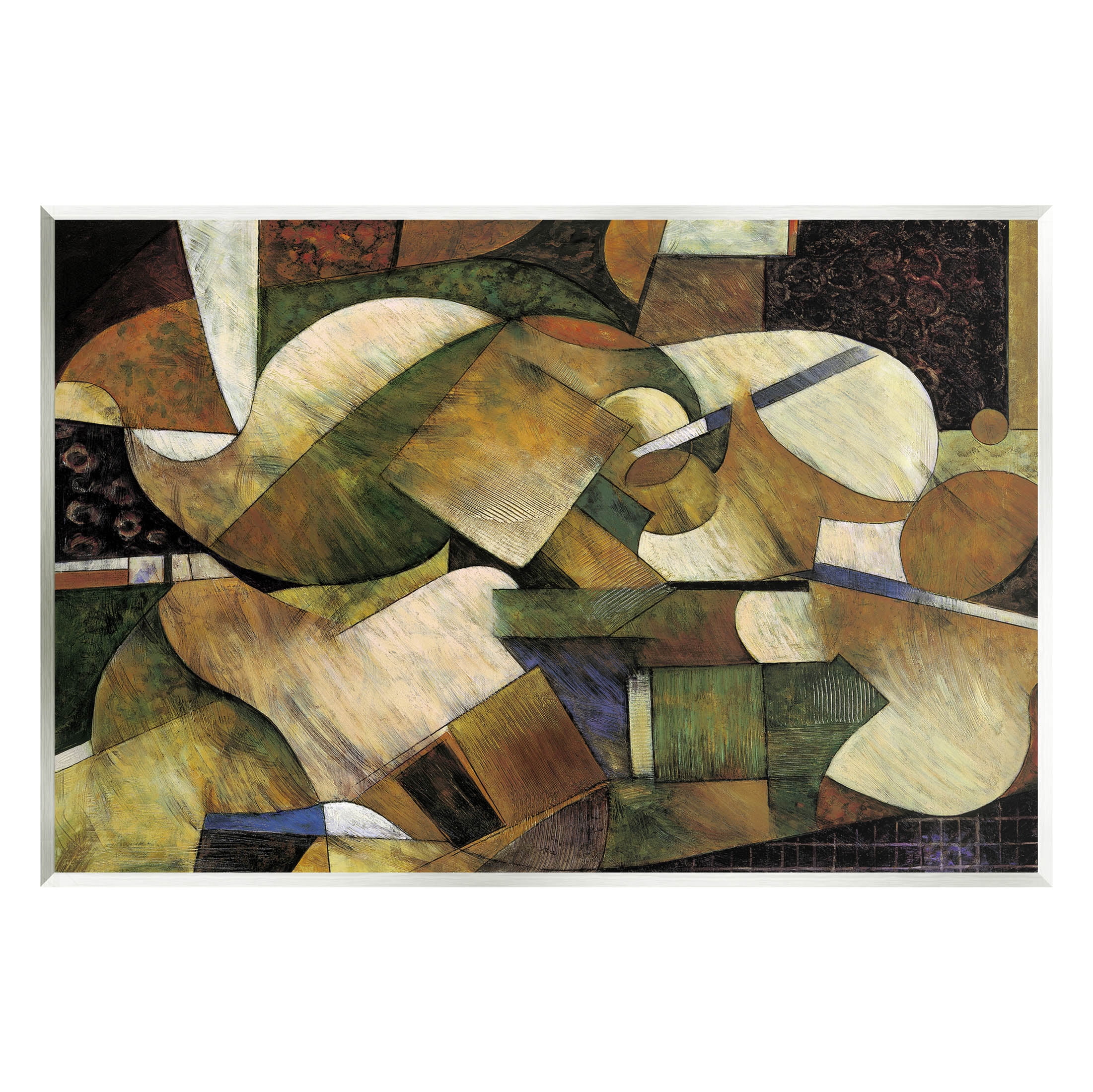 Stupell Industries Layered Shapes Cubism Arrangement Painting Unframed Art Print Wall Art ...