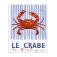 Stupell Industries Le Crabe Nautical Stripes Canvas Wall Art, design by ...