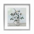 Stupell Industries Leaf Patterned Flower Vase Gray Framed Print Under ...