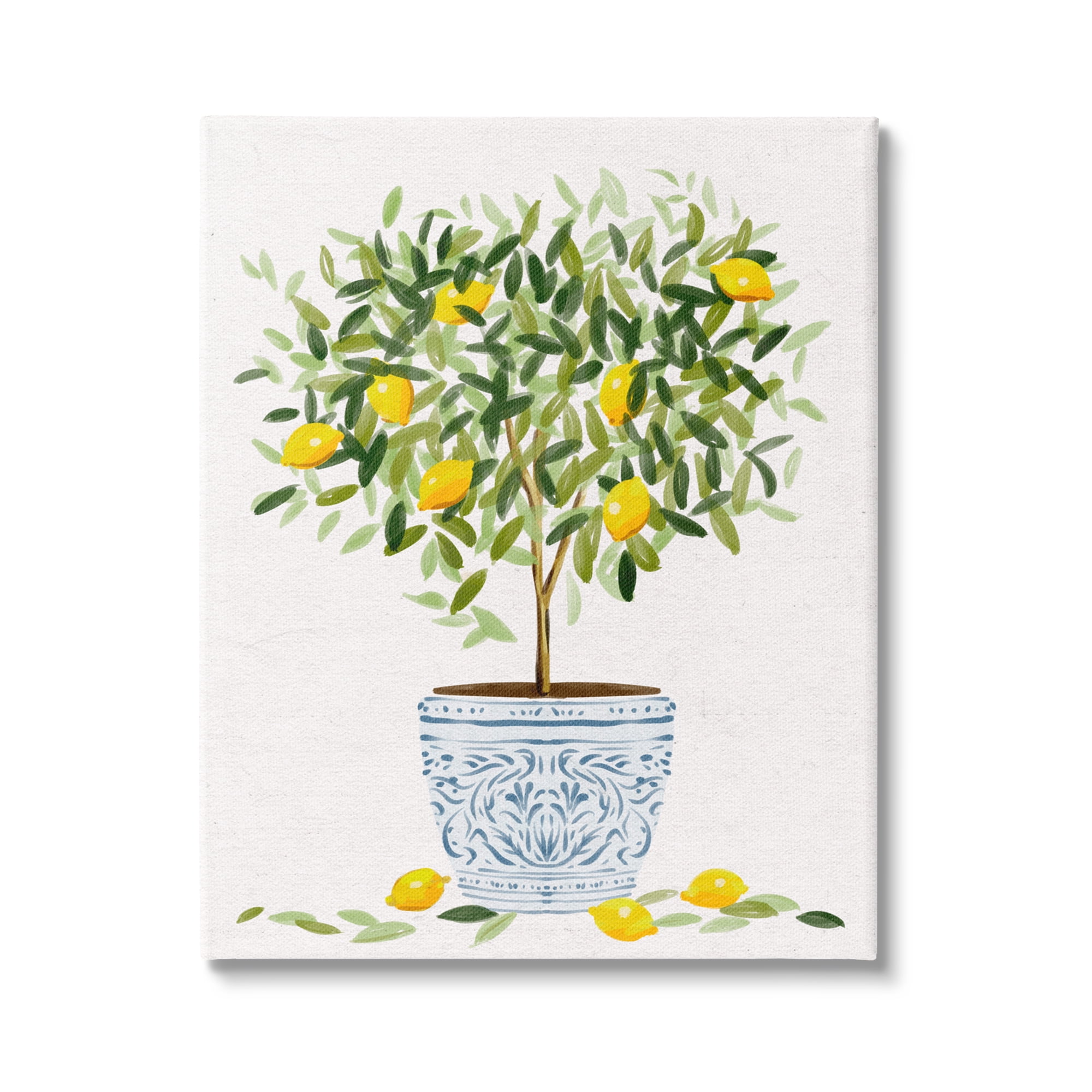 Stupell Industries Lemon Tree Detailed Planter Food & Beverage Painting ...