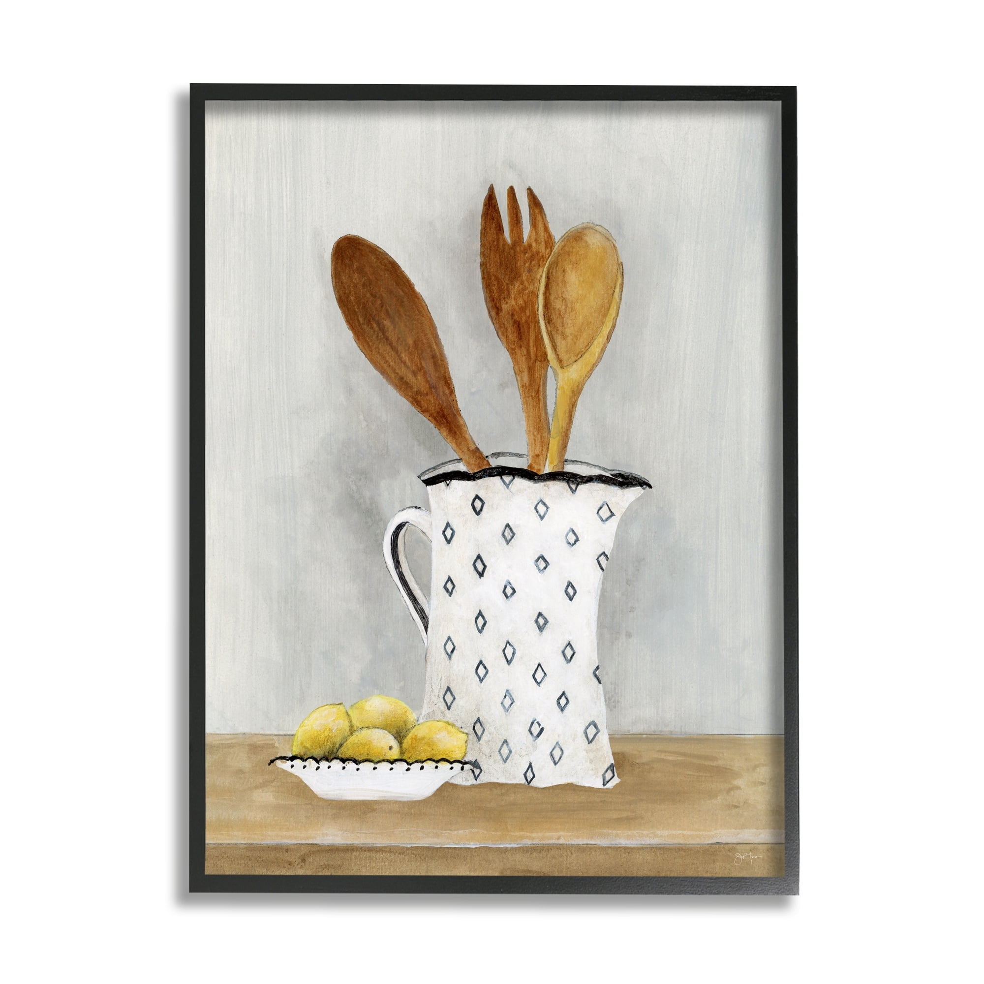 Stupell Industries Lemons & Utensils Kitchen Painting Food & Beverage ...