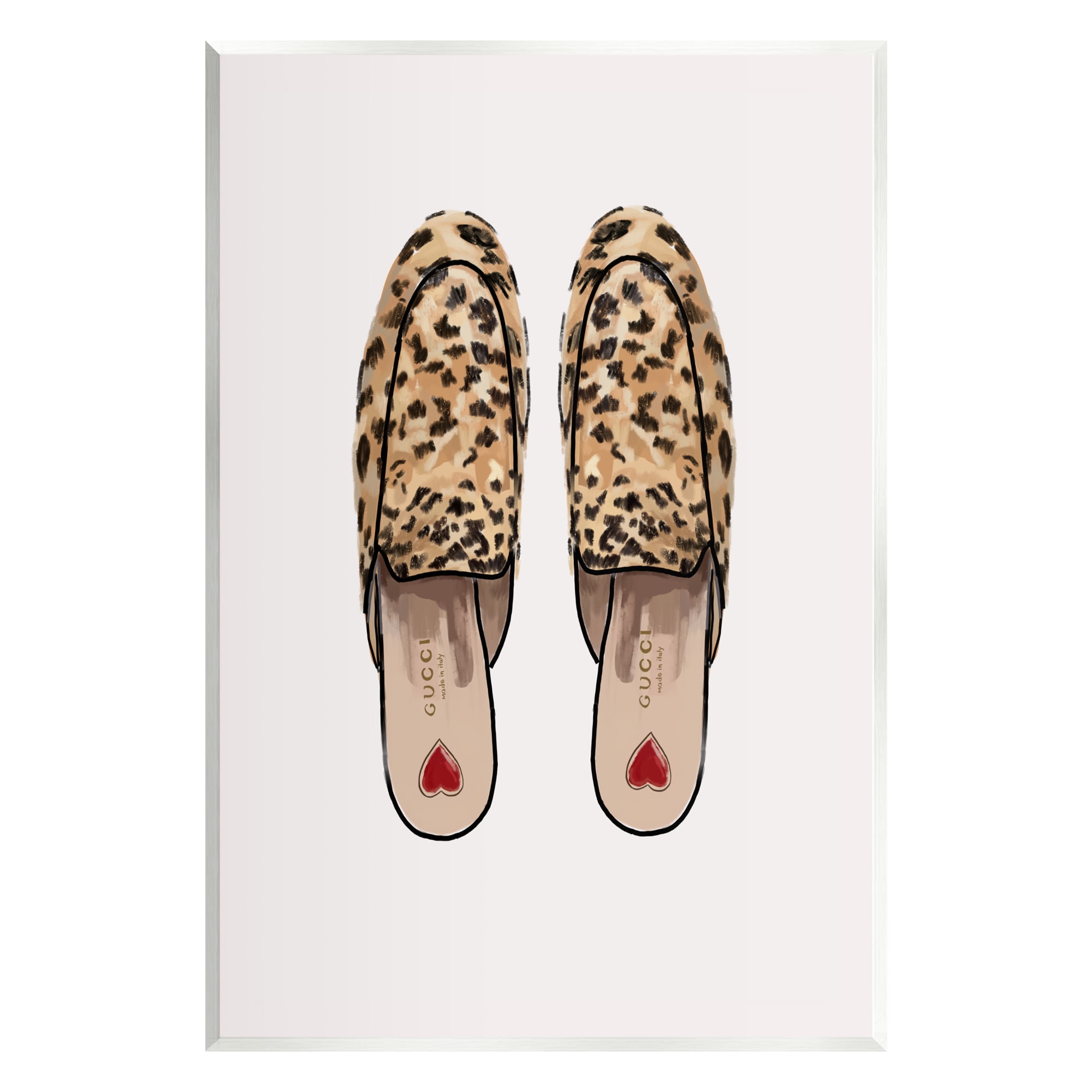 Stupell Industries Leopard Pattern Loafers Beauty & Fashion Painting ...