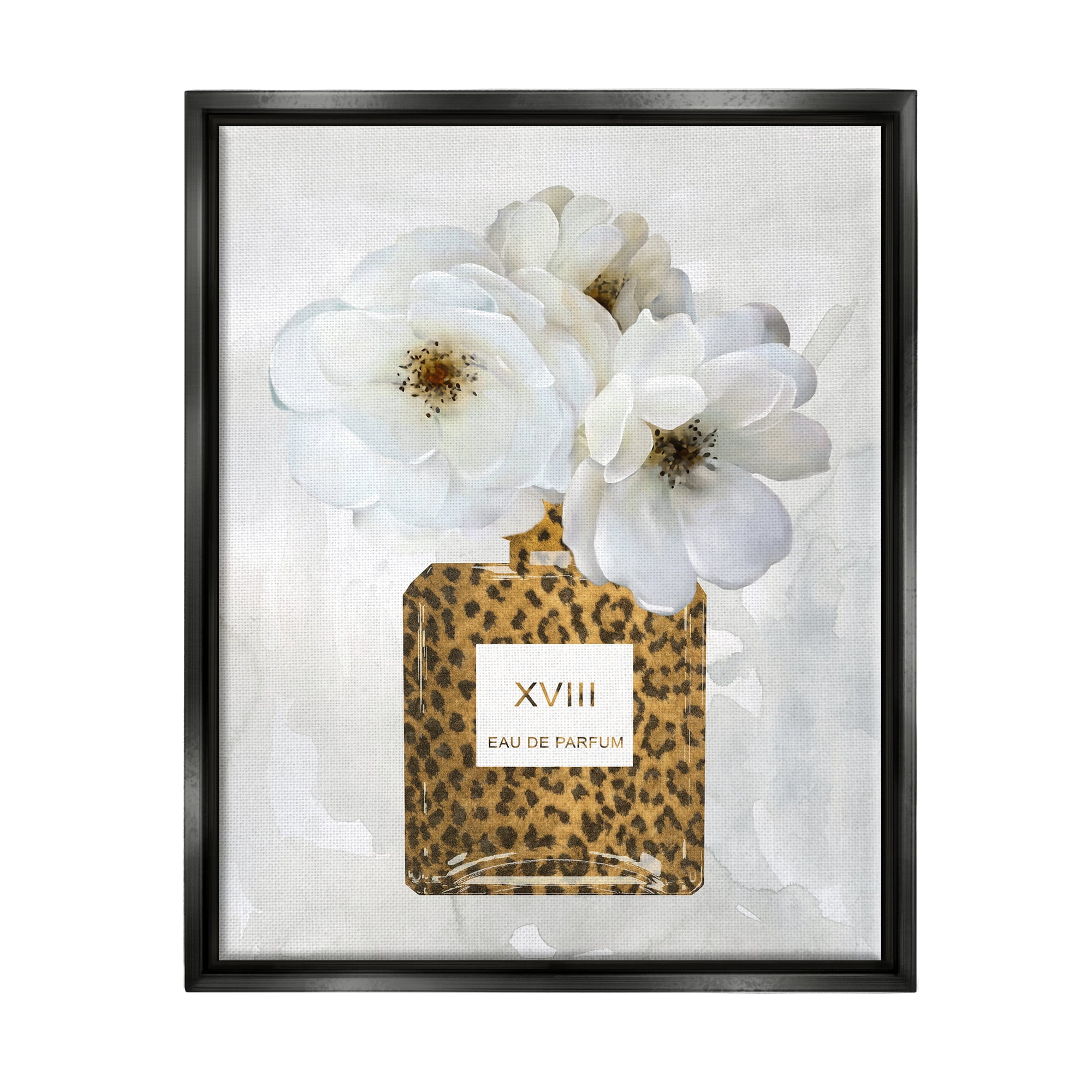 Stupell Industries Leopard Print Perfume Bottle Glam White Spring ...