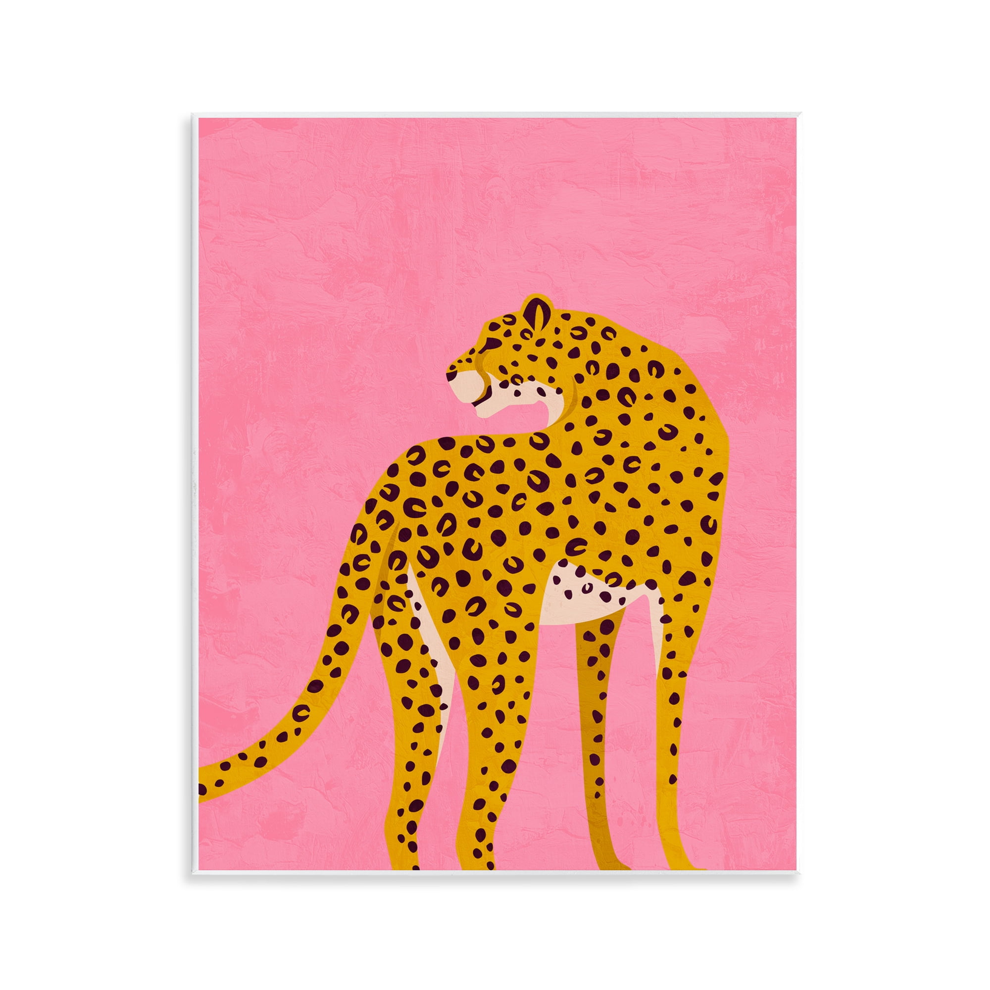 Stupell Industries Leopard on Pink Serenade Wall Plaque Art, design by ...