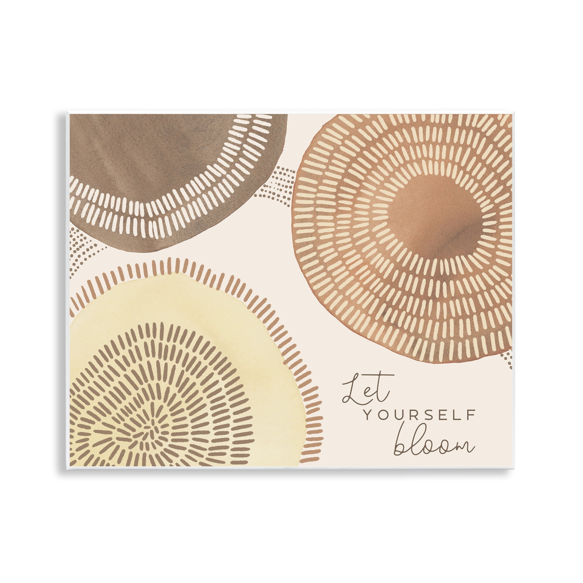 Stupell Industries Let Yourself Bloom Boho Typography Painting Unframed ...