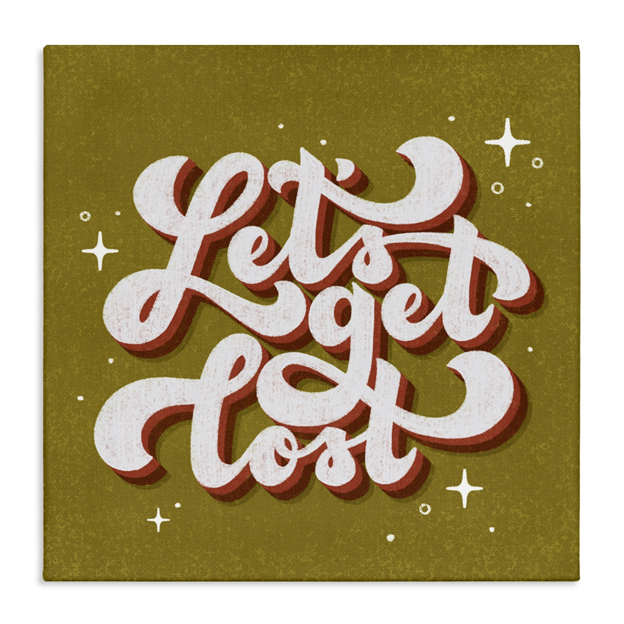 Stupell Industries Let's Get Lost Retro Lettering Quotes and Sayings ...