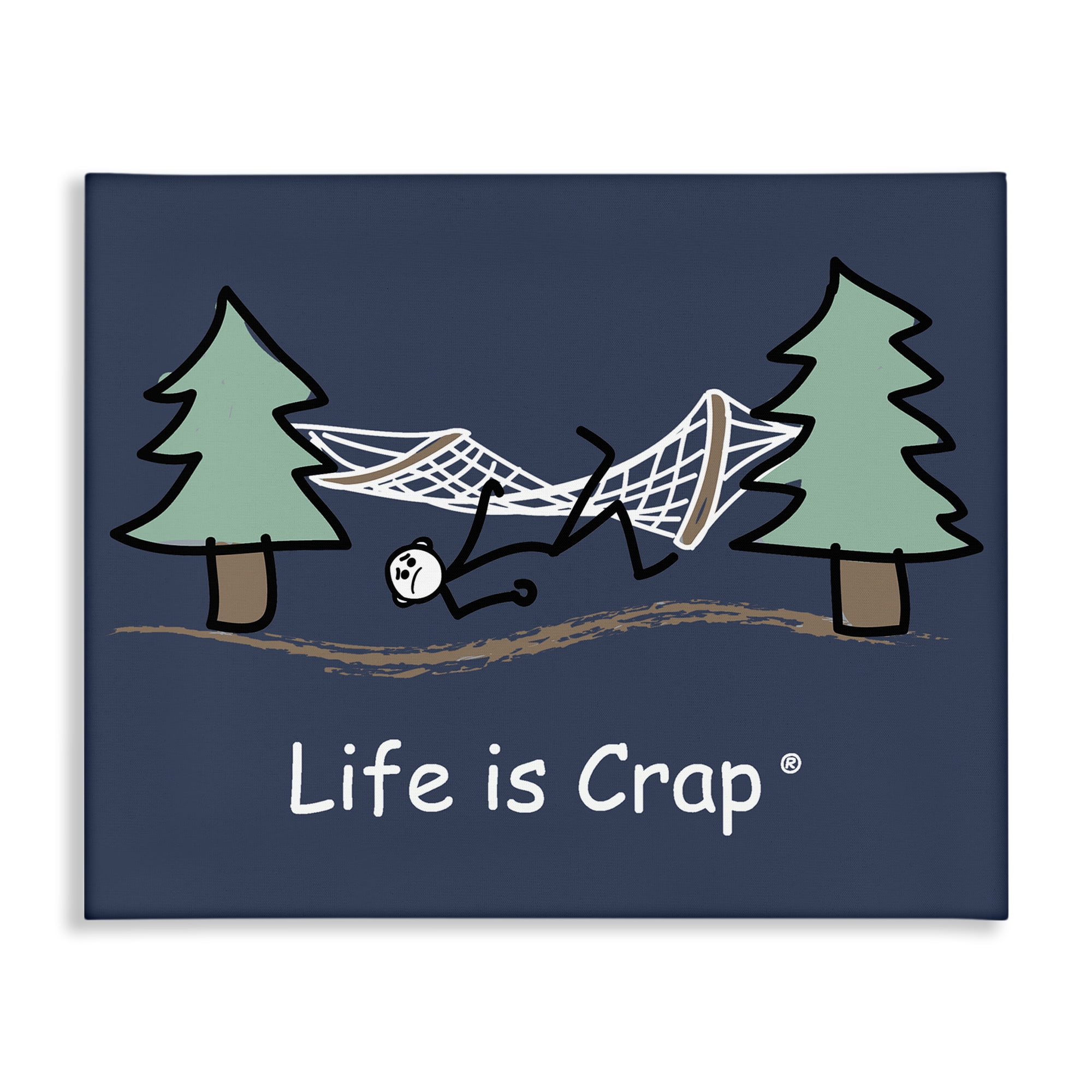 Stupell Industries Life Is Crap Hammock Novelty & Humor Painting ...