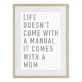 Stupell Industries Life Manual Is Mom Birch Framed Print Under Glass ...