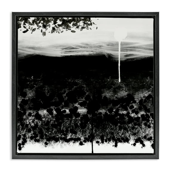 Stupell Industries Lights & Shadows Of Landscape Black Framed Floater ...