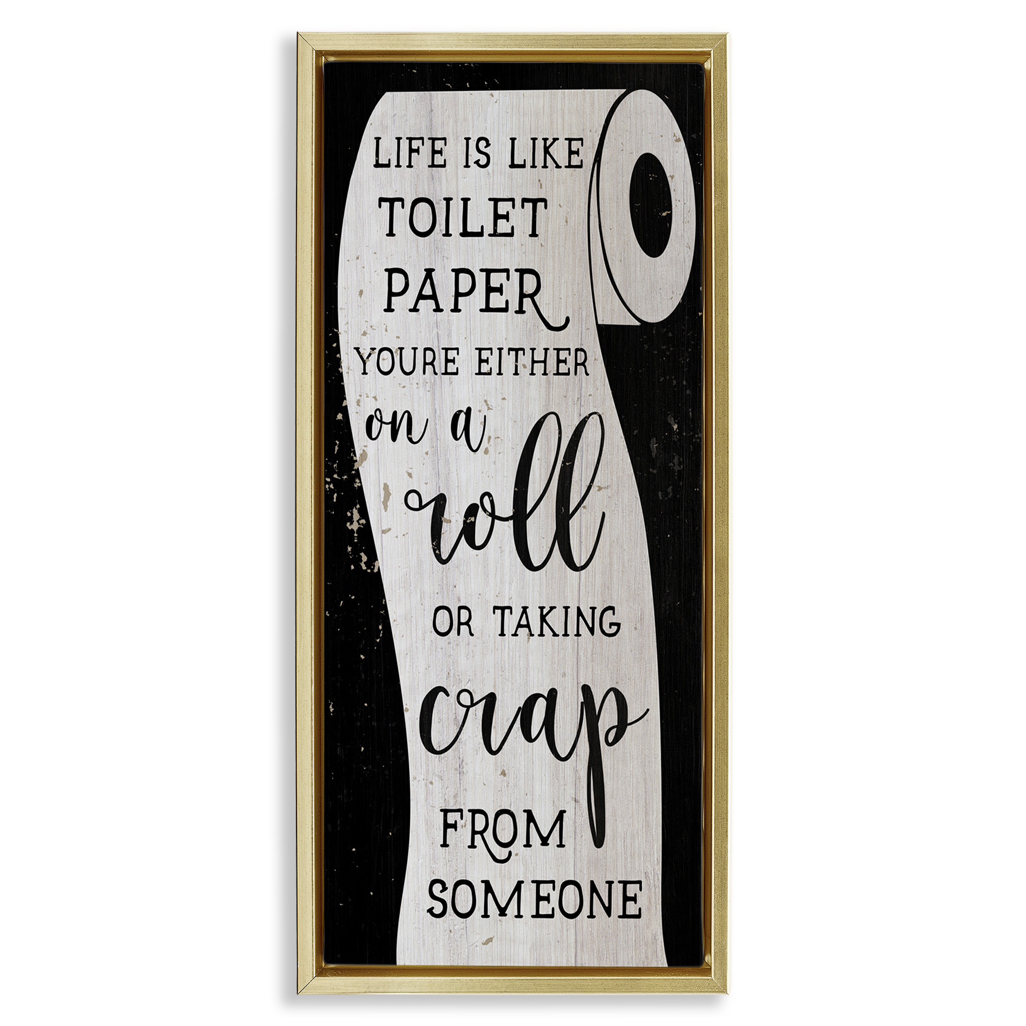 Stupell Industries Like Toilet Paper Funny Bathroom Typography Painting ...