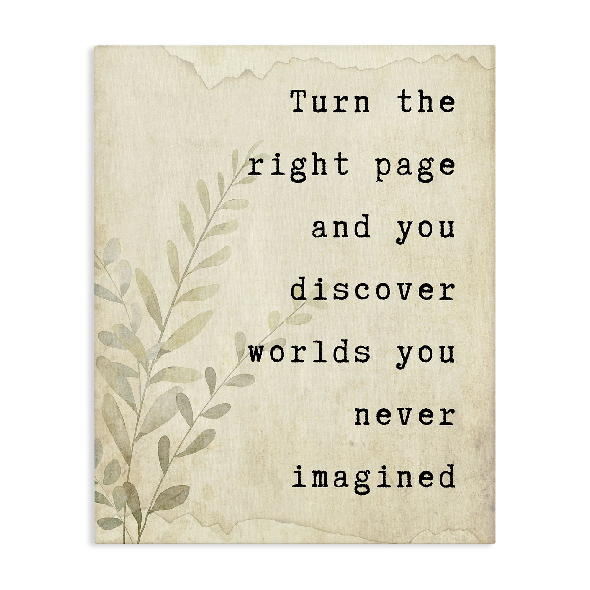 Stupell Industries Literary Wonders Quote Canvas Wall Art, design by ...
