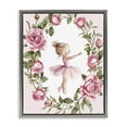 Stupell Industries Little Rose Dance Ballerina Gray Framed Floater ...