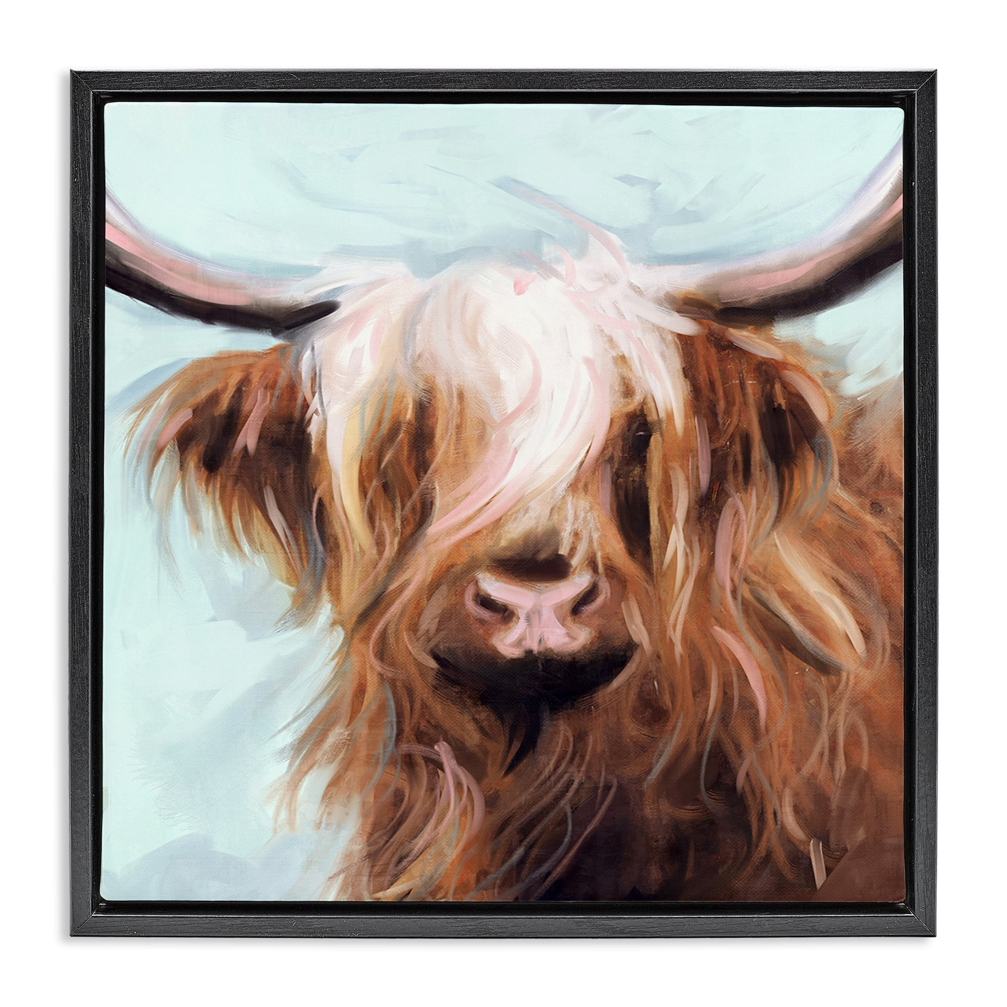 Stupell Industries Long Haired Cattle Portrait Animals & Insects ...