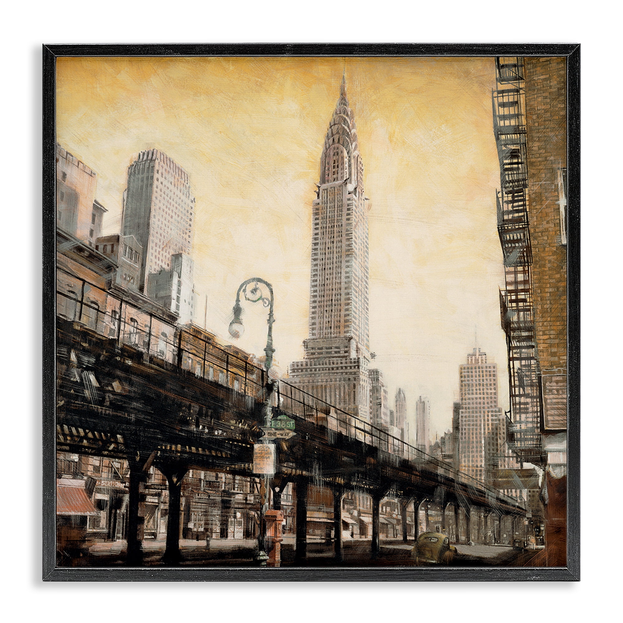 Stupell Industries Looming City Towers Scenic & Cityscapes Painting ...