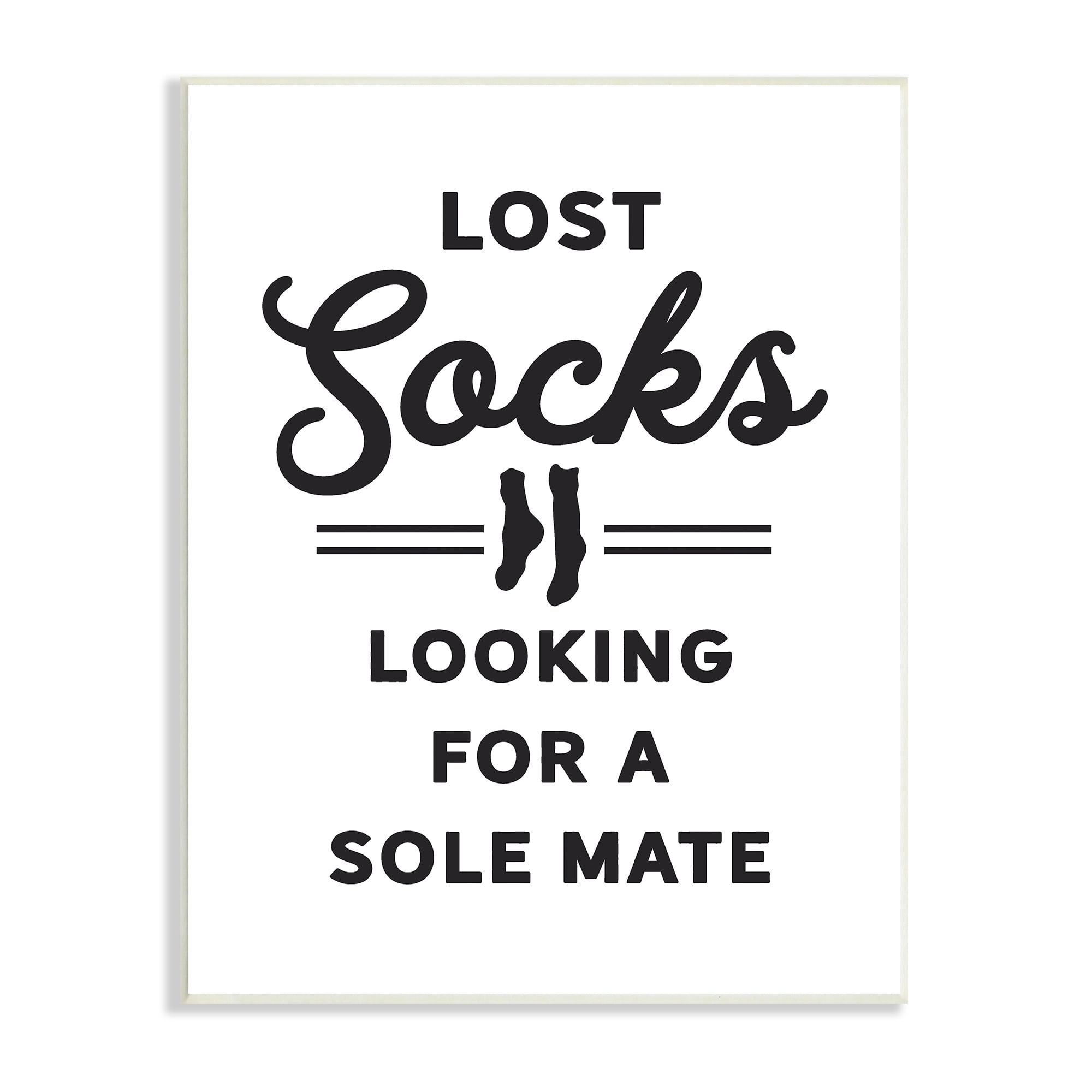 Stupell Industries Lost Sock Soul Mate Laundry Room Saying Graphic Art ...