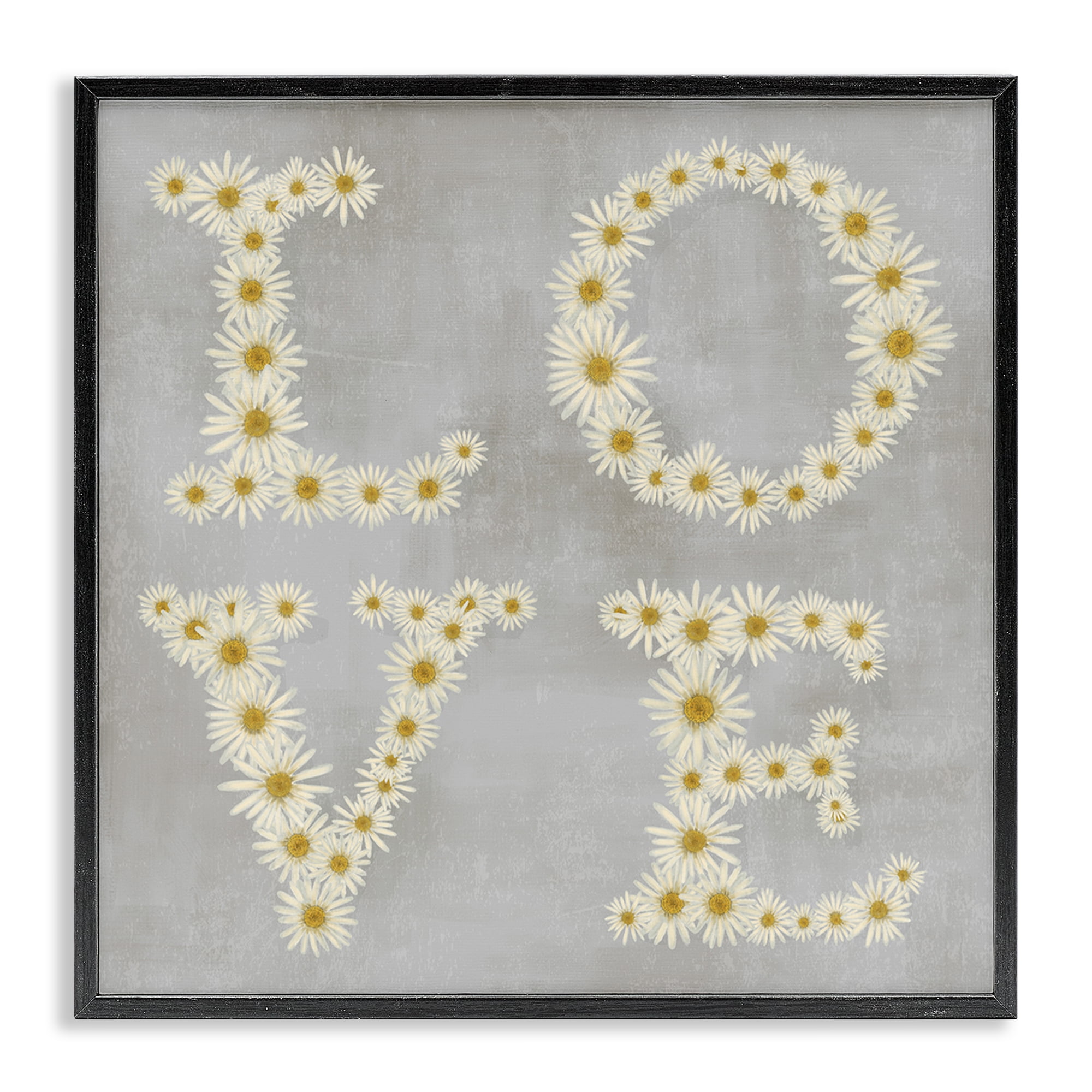 Stupell Love Daisy Typography Floral Wall Art Print, 24x24 - Walmart.com