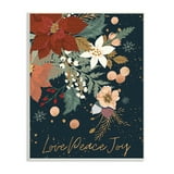 Stupell Industries Love Peace Joy Winter Florals Seasonal Sentiment, 13 ...